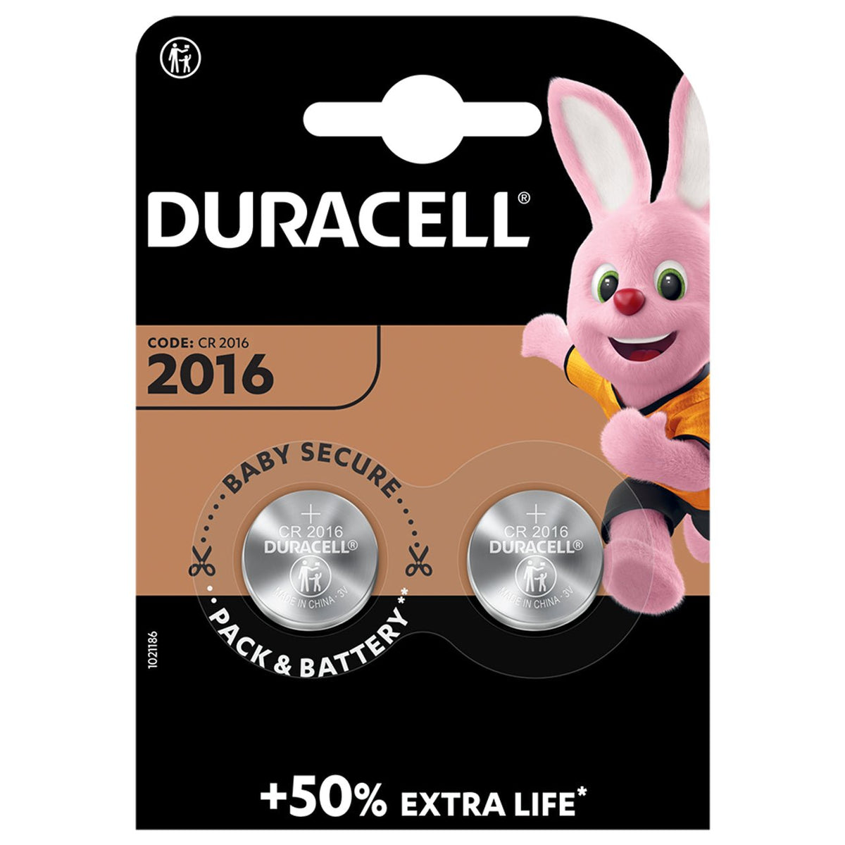 Duracell DL2016 Batteries CR2016 (2 Pack) – WM Guitars