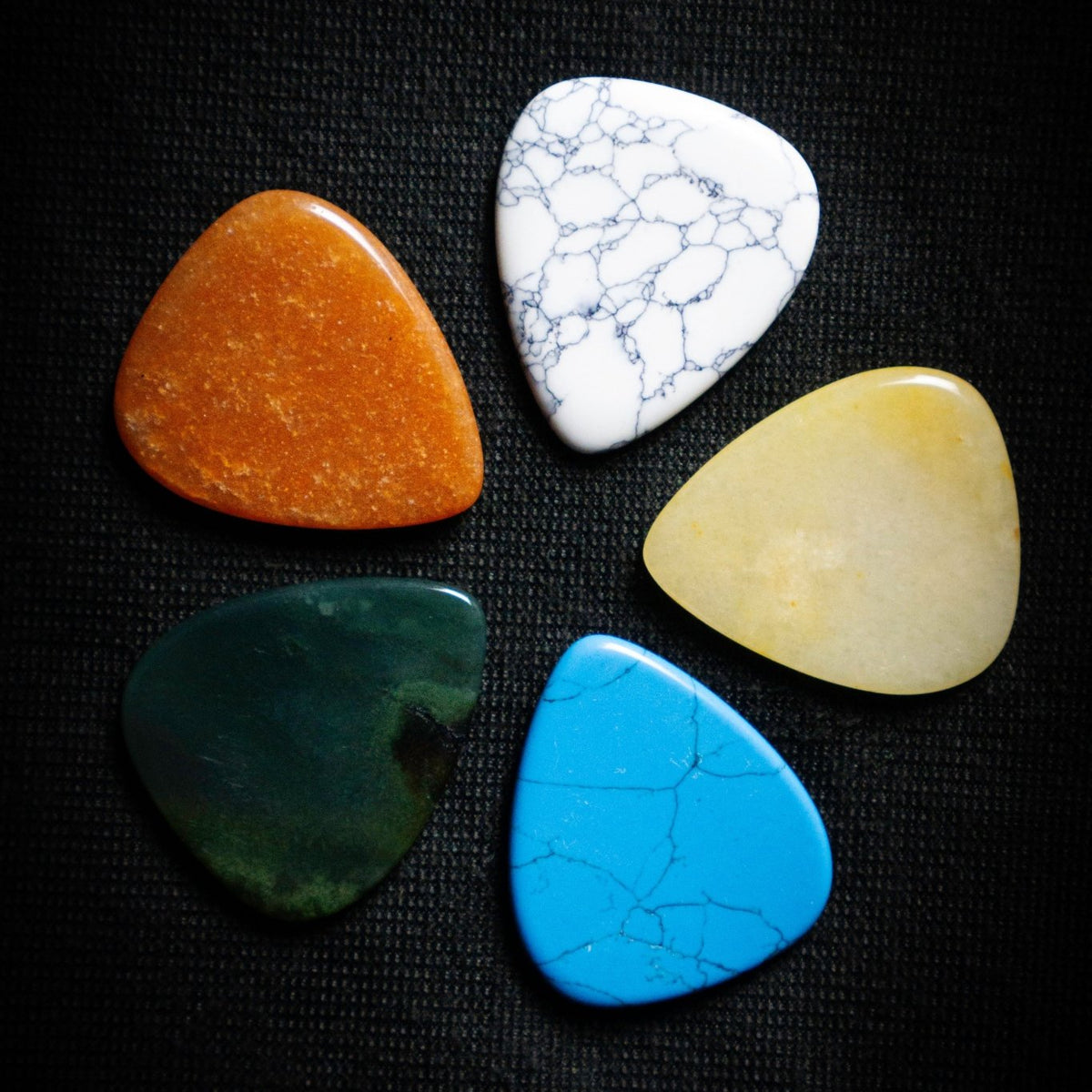 Natural Stone Guitar Picks (Various Types) | WM Guitars Exclusive